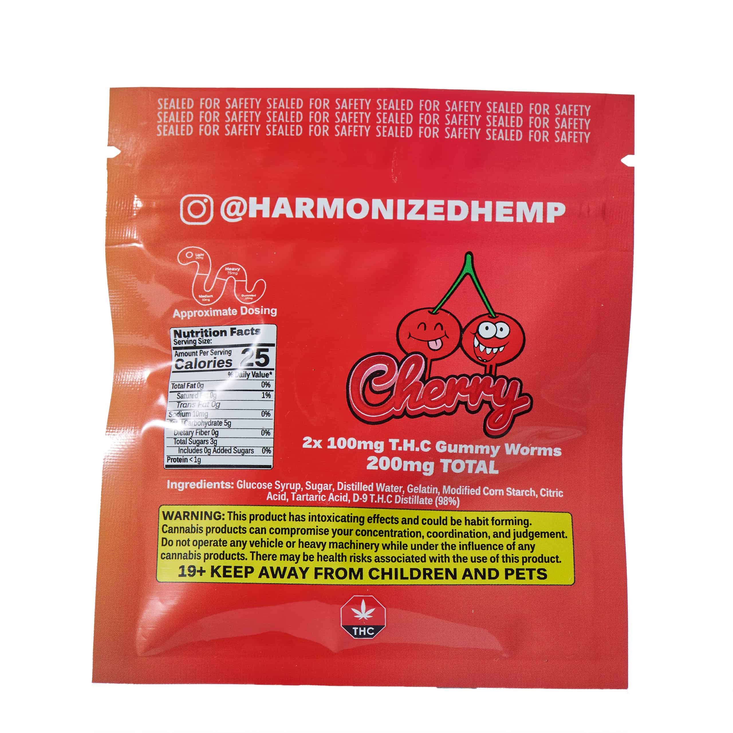THC DUMMY WORMS – Cherry – Canna Trust Delivery Service