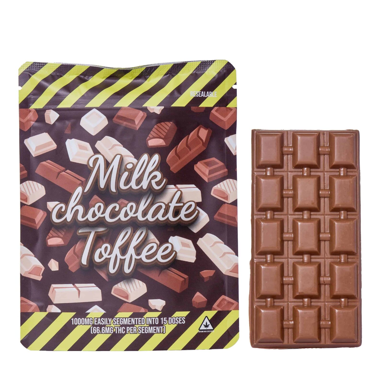 EXTRA STRENGTH 1000MG THC CHOCOLATE BAR – Toffee Chocolate – Canna ...